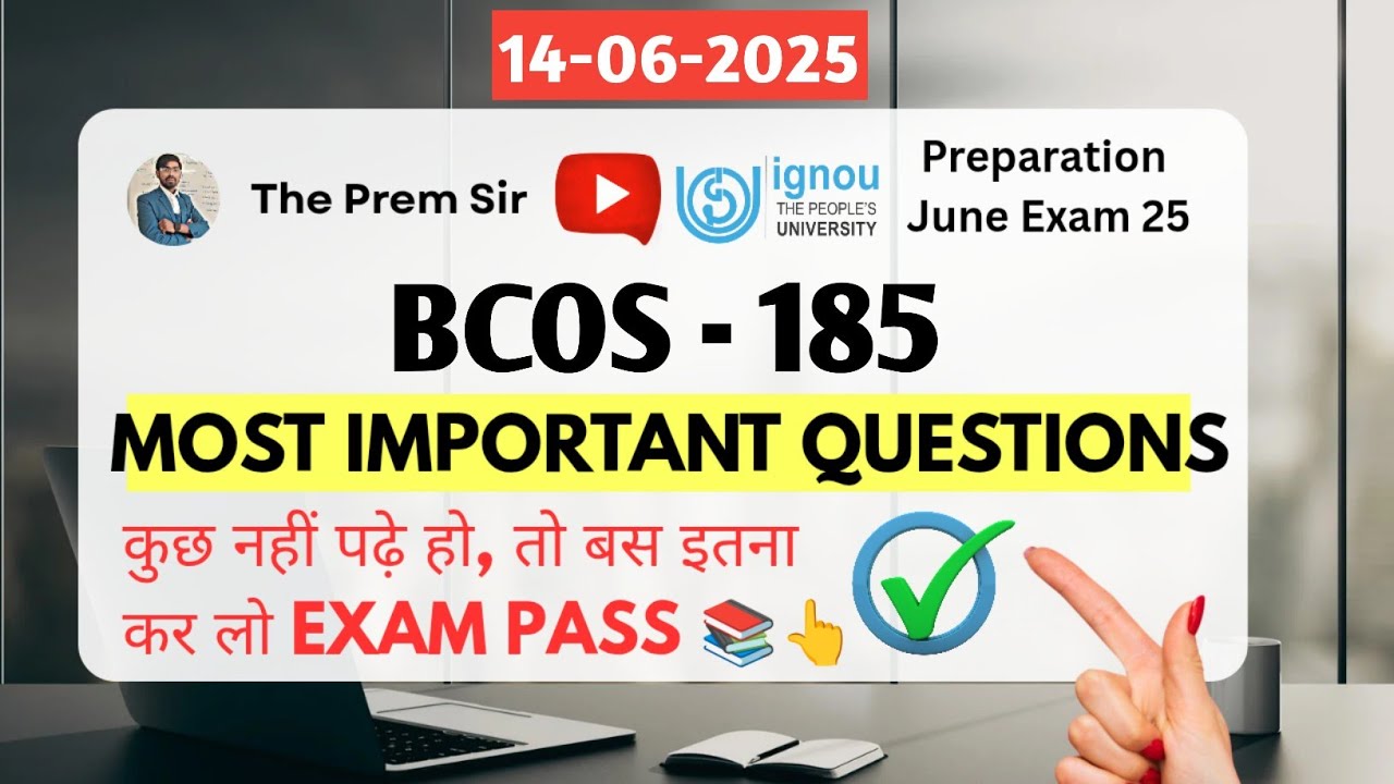 BCOS 185 | Bcos 185 most important questions Ignou June / December Exam ...