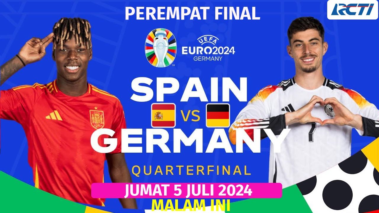 Siaran Langsung SPANYOL VS JERMAN Babak 8 BESAR Euro 2024 MALAM INI ...