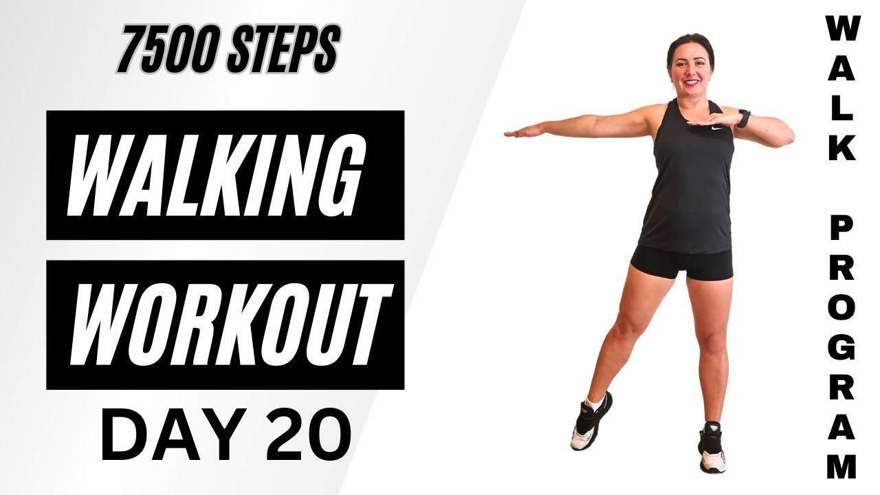 7500 Steps Indoor Walking Workout | Energy Boost | 50-Min | Beginner ...