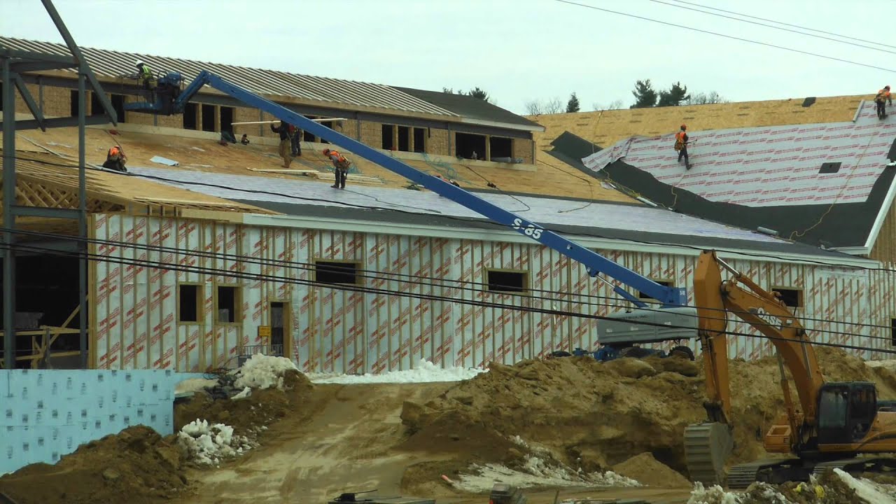 Hooksett Rest Area Redevelopment CCI Winter 2014 Construction - YouTube