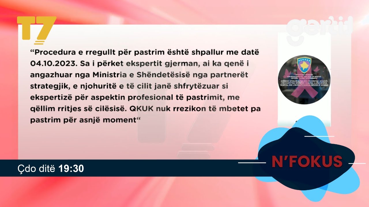 SHSKUK shkel ligjin e prokurimit, hap tenderin me vonesë | N'FOKUS | T7 ...