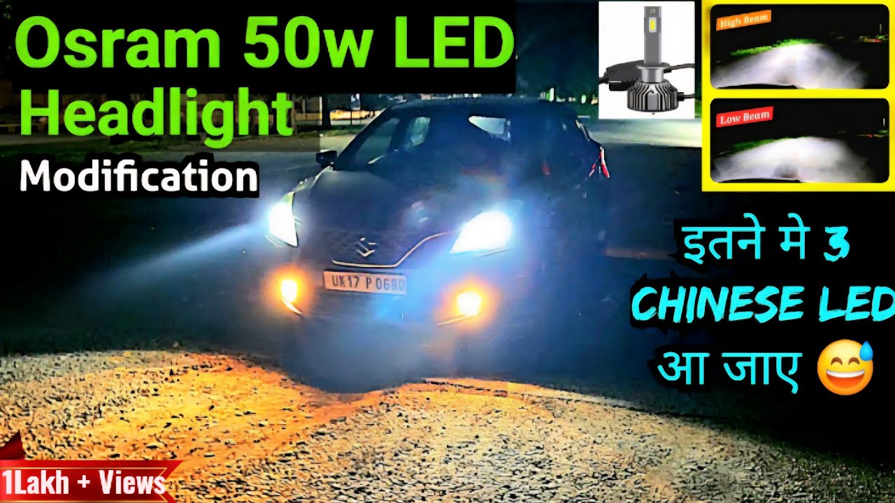 OSRAM 50w 6000k LED 💡Headlight Modification🔥Best LED Modification 🤷 # ...