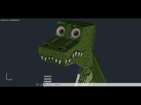 The Amazing T-Rex Illusion in AutoCAD 3D - QasimCAD - YouTube