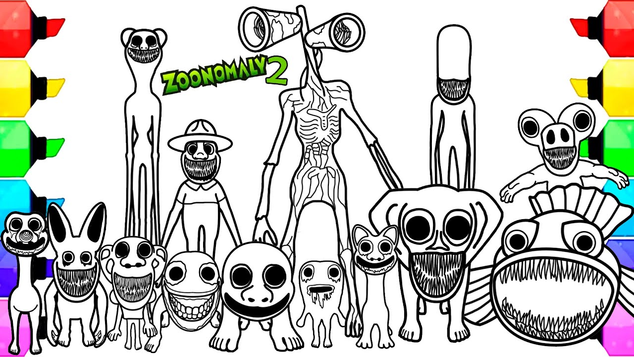 Zoonomaly Coloring Pages New / How to color All New Bosses and Monsters ...