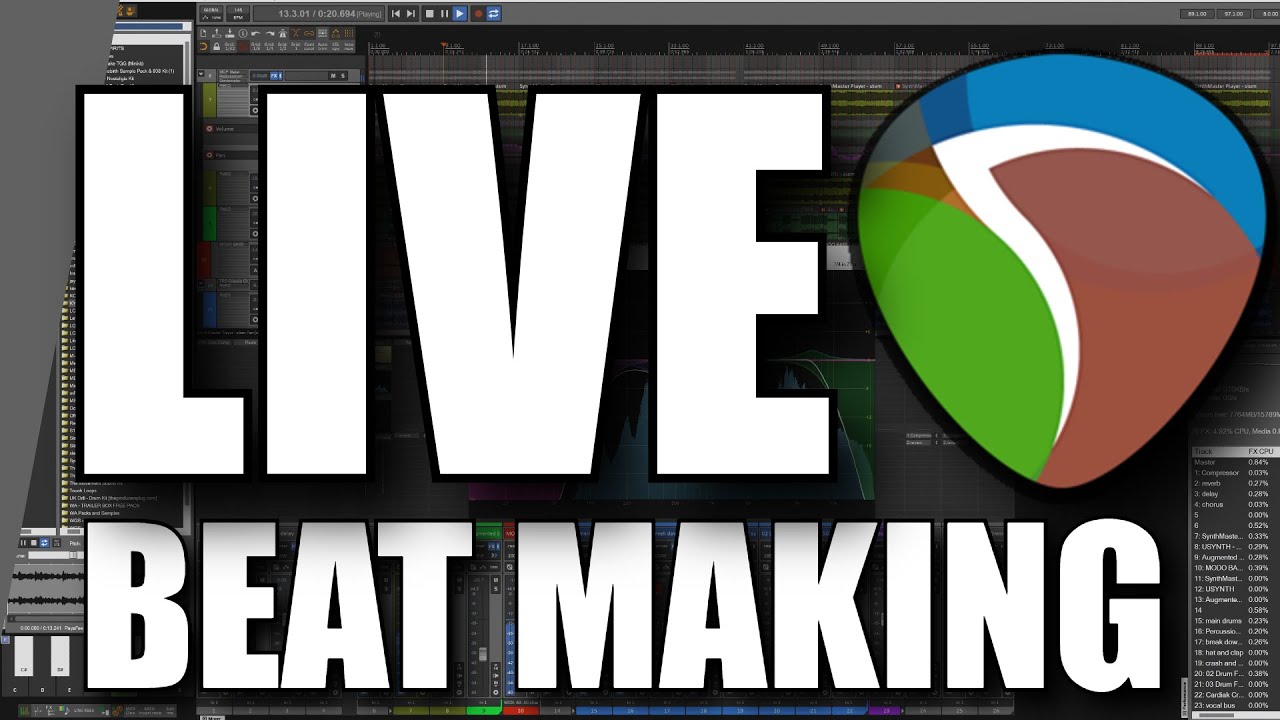 Live Beat Making In Reaper #15 - YouTube