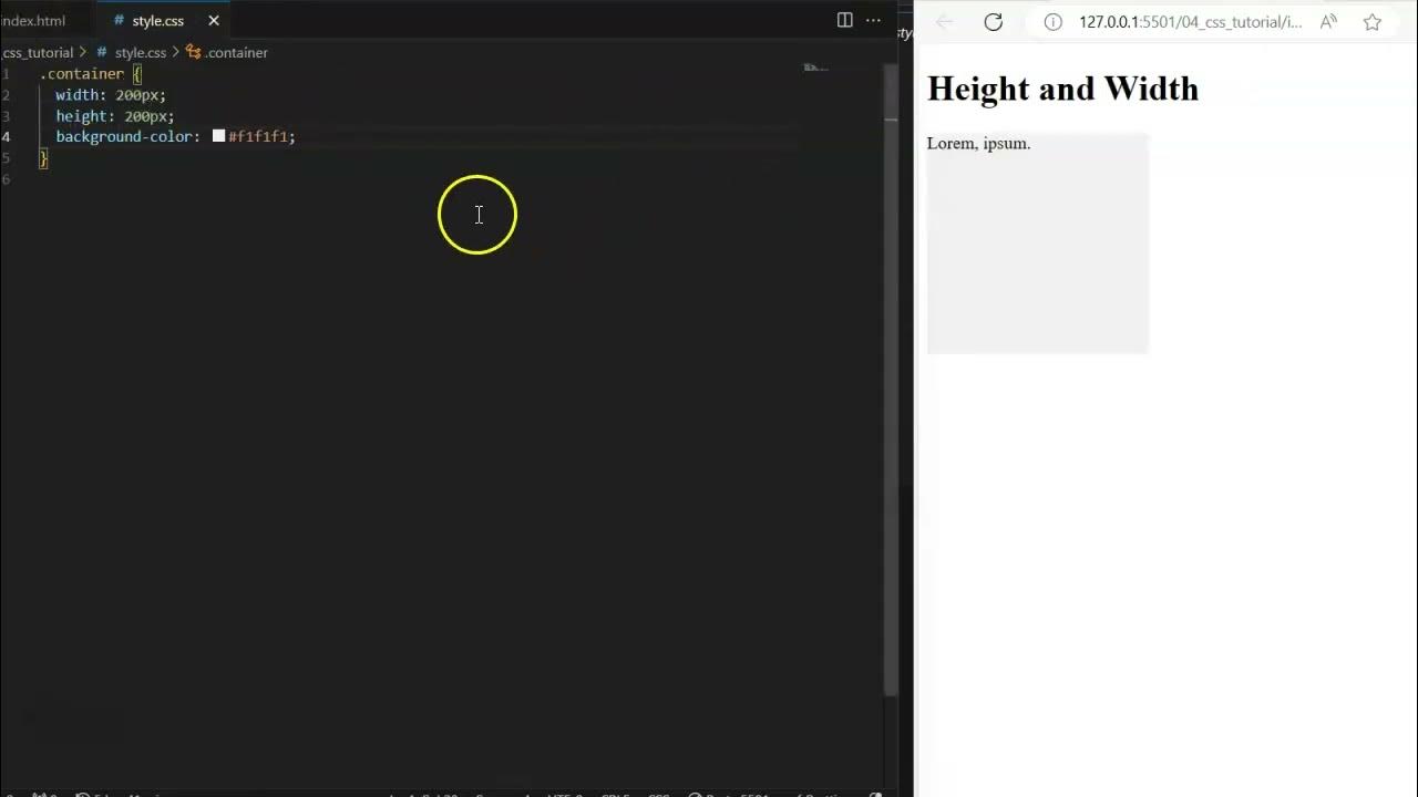 Height and Width in CSS | HTML & CSS Tutorials for Beginners | Full Course - YouTube