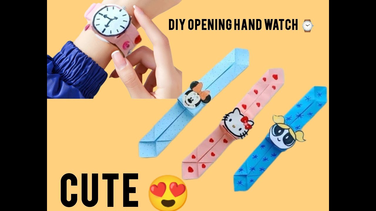 How to make easy paper watch/Origami paper watch/Easy Origami/paper ...