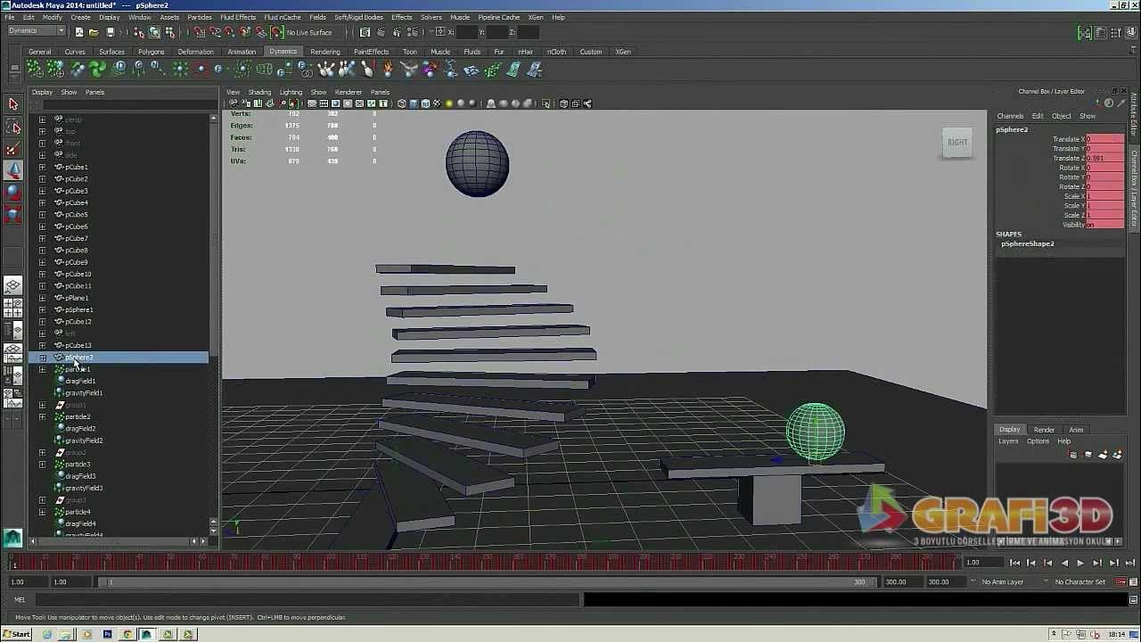 maya dynamics tutorial - YouTube