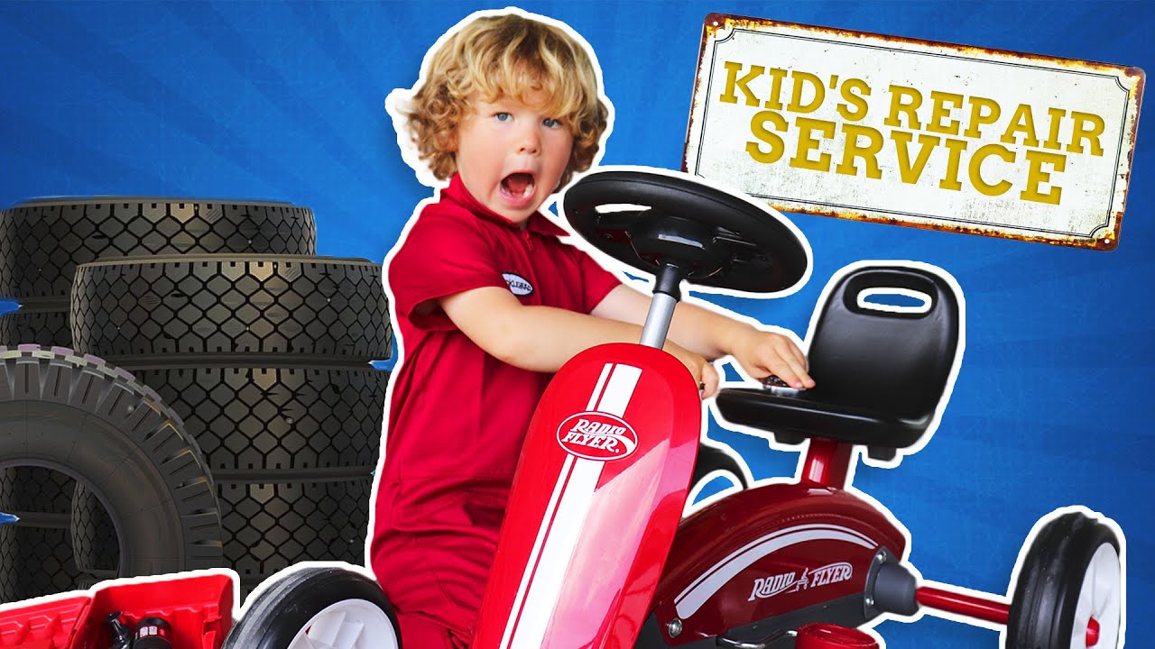 Kids Play Toy Mechanic in Power Wheels | Videos for Children - YouTube