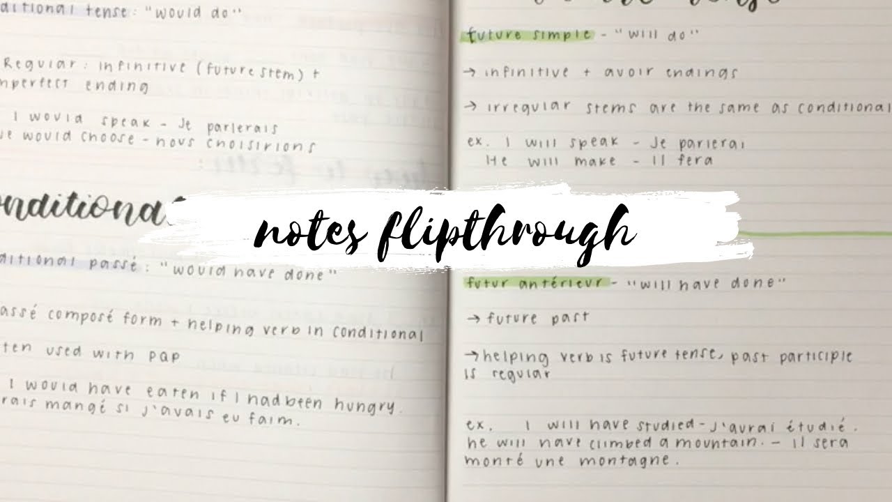 french notes flipthrough - YouTube