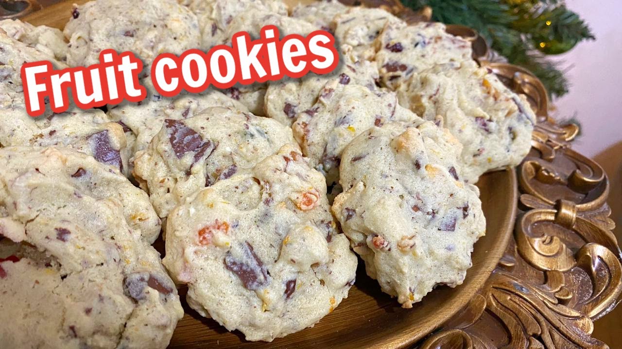 FRUIT COOKIES | GALLETAS CON FRUTA CONFITADA Y CHOCOLATE PARA NAVIDAD ...