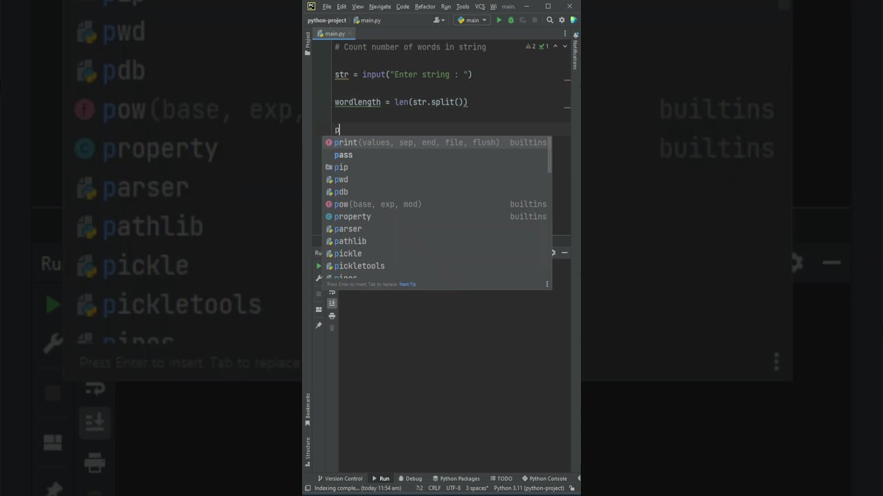 Python Program To Count Words In String Using Pycharm Count Words In Python Program To Count Words In String Using Pycharm Count Words In