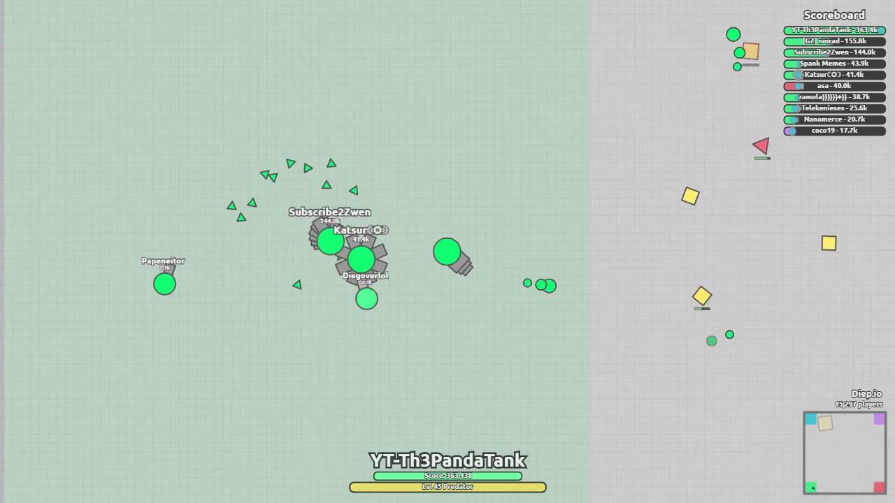 WOW! ULTIMATE COMBO in diep.io!! PREDATOR + OCTO - YouTube