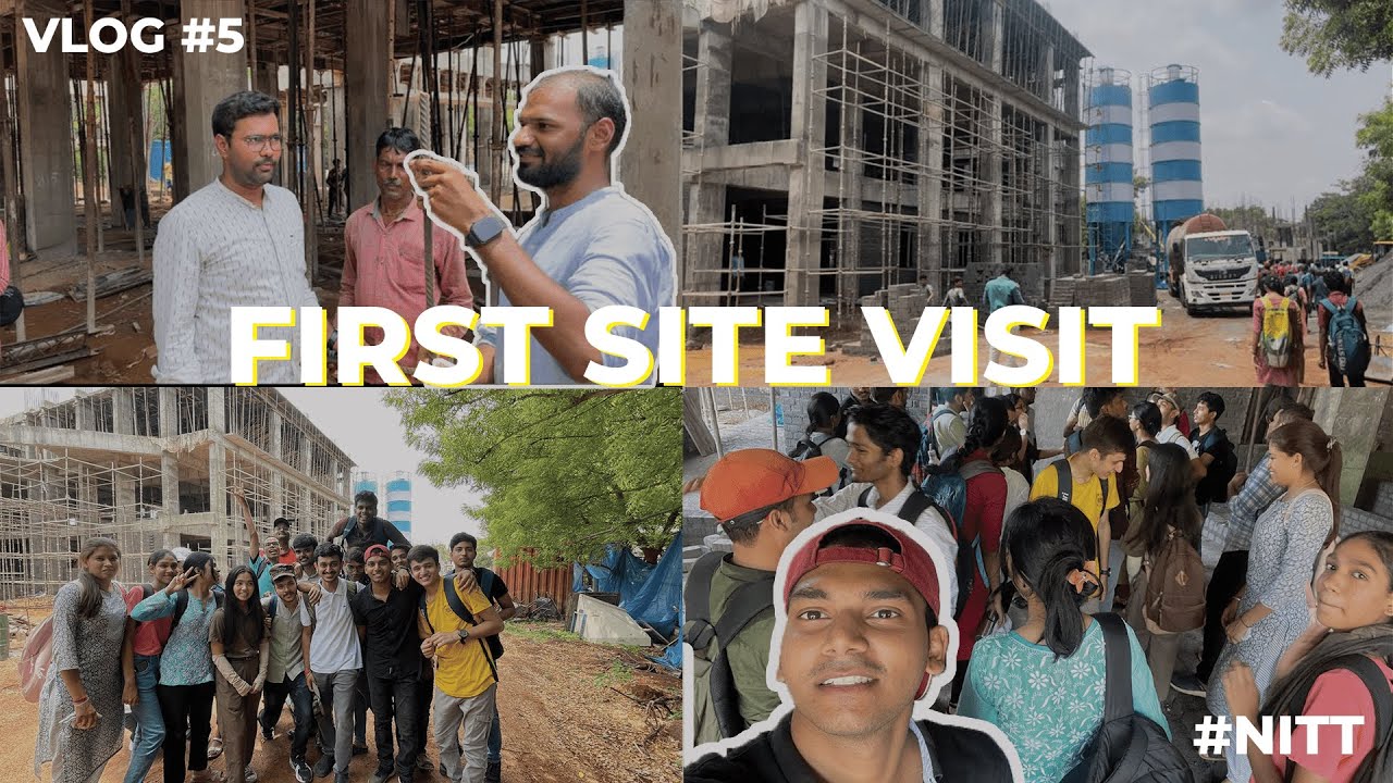 FIRST SITE VISIT (PRODUCTION DEPT - NIT TRICHY)#vlog5 #civilengineering - YouTube
