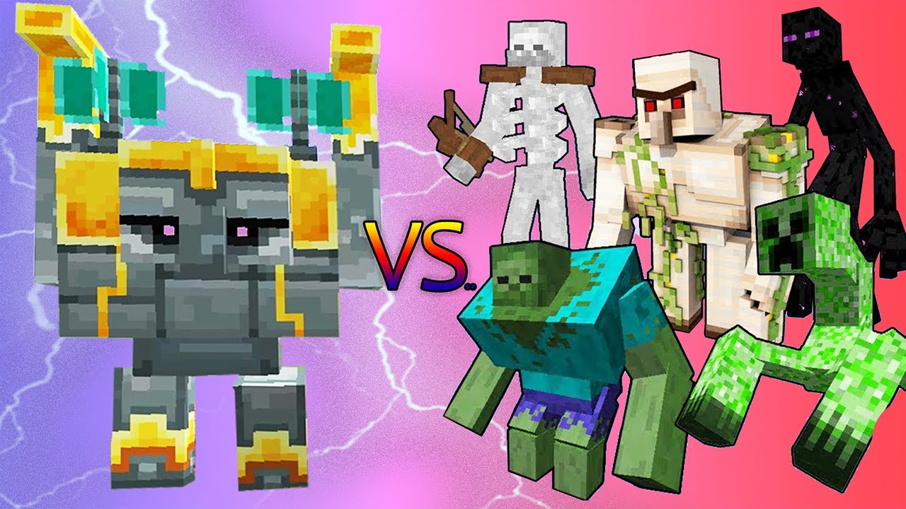 The Squall Golem Vs. Mutant Monsters Mod in Minecraft - YouTube