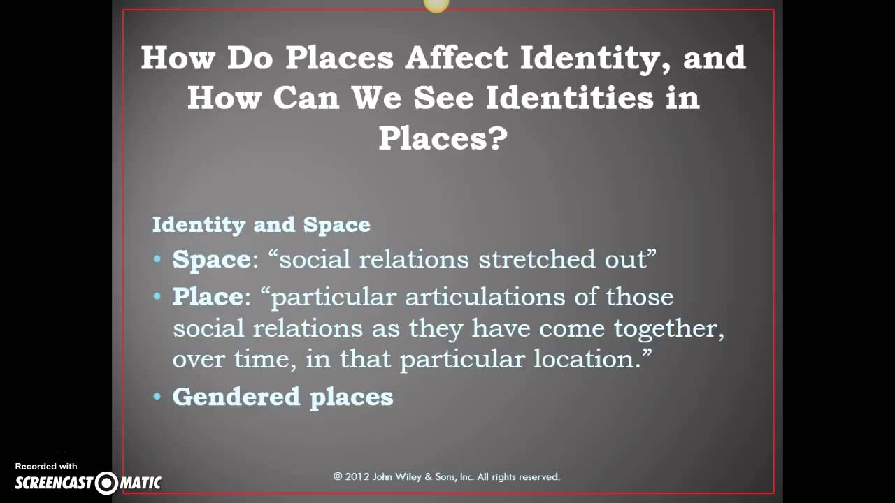 How do Places Affect Identity & How Can We See Id. in Places - YouTube