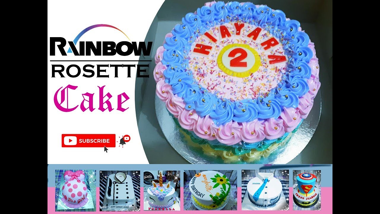 Rainbow Rosette Cake - Quick & Easy To Prepare! - YouTube