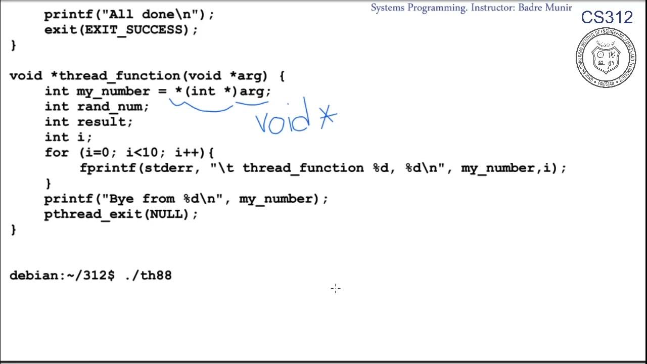 Forming a pool of POSIX Threads in C [2 of 3] - YouTube