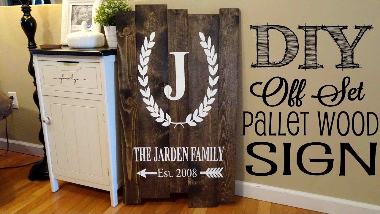 *DIY* Pallet Sign | Off Set Planks - YouTube