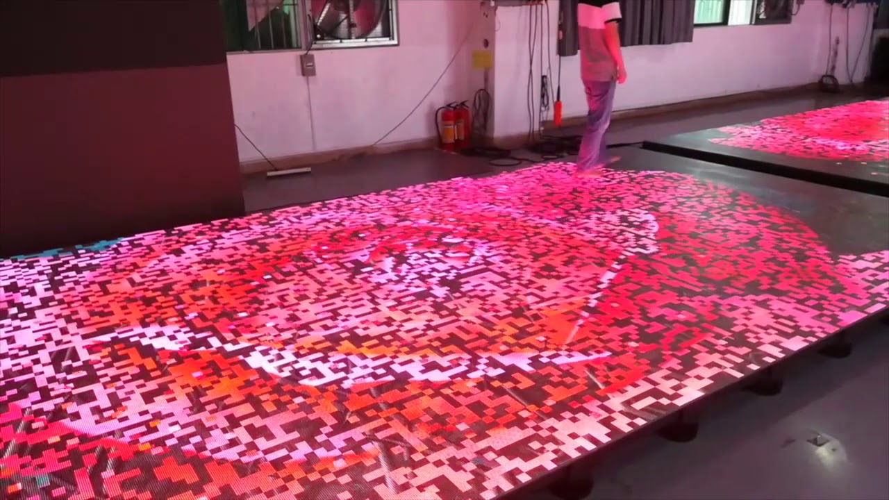 Piso LED interactivo - YouTube