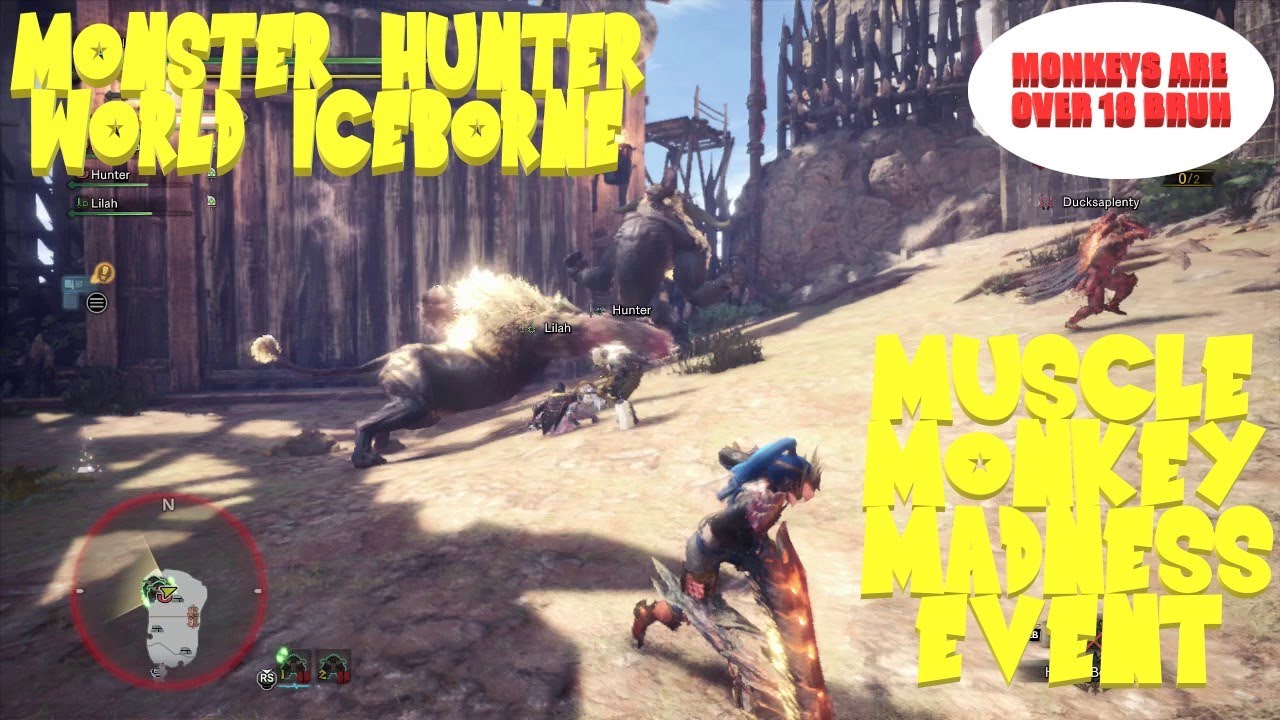 (18+) MONSTER HUNTER WORLD ICEBORNE - MUSCLE MONKEY MADNESS EVENT - FOR ...