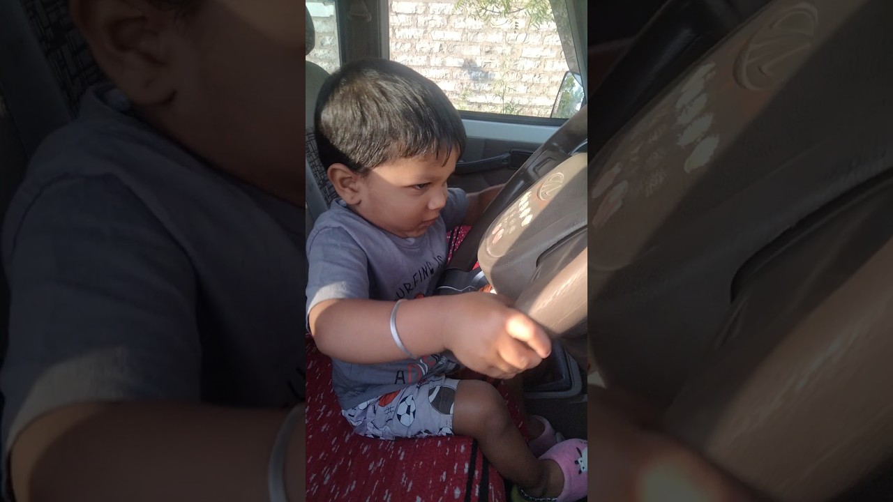 Baby Boy driving real car #baby #car #kids #funny - YouTube