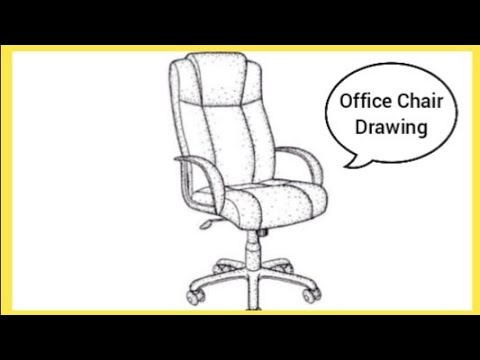How to draw Office Chair easy step by step | Simple Office Chair ...
