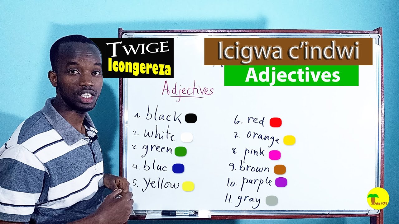 Adjectives in English: colors - lesson 9 - YouTube