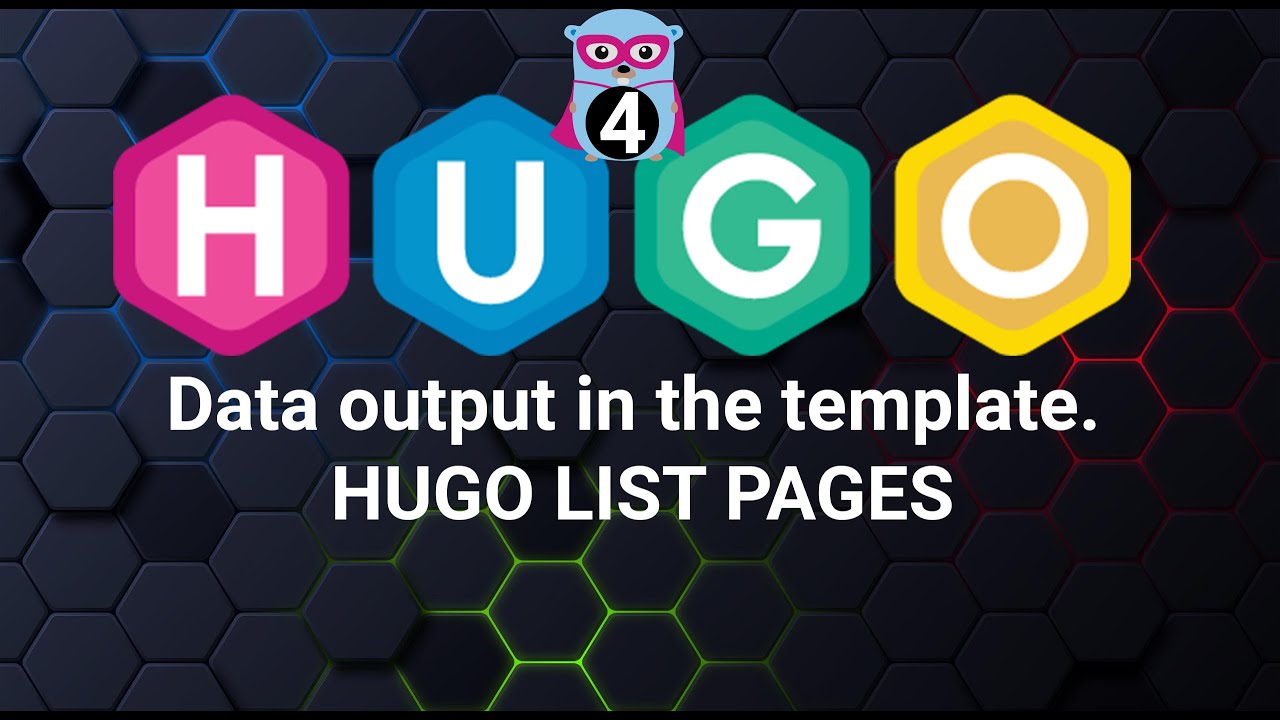 Data output in the template. HUGO LIST PAGES - YouTube