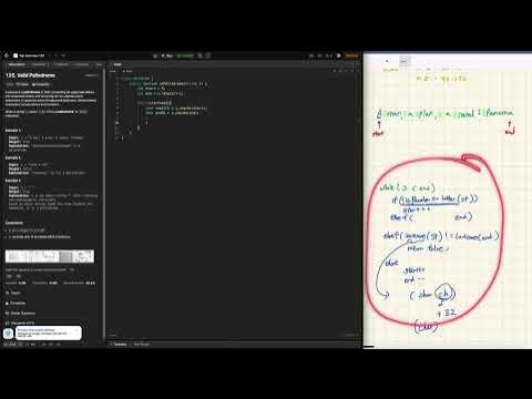 Leetcode 125. Valid Palindrome - Method 2 (Java) - YouTube