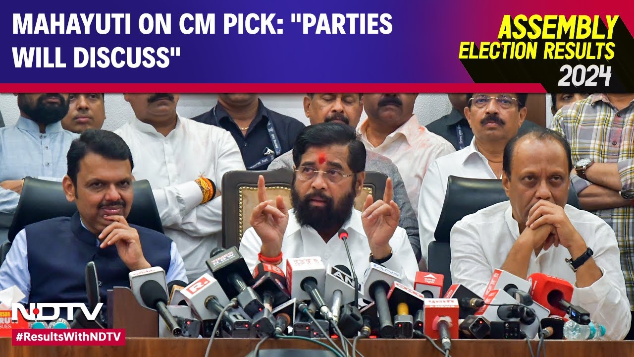 Mahayuti Press Conference Today | Mahayuti Strikes Same Chord On CM ...