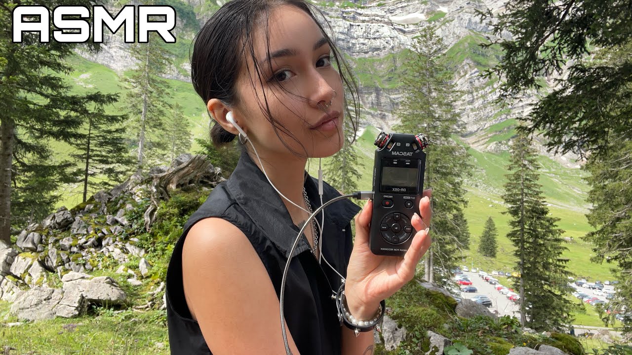 ASMR IN THE SWISS ALPS ⛰️ (nature sounds, moss, pinecones,..) - YouTube