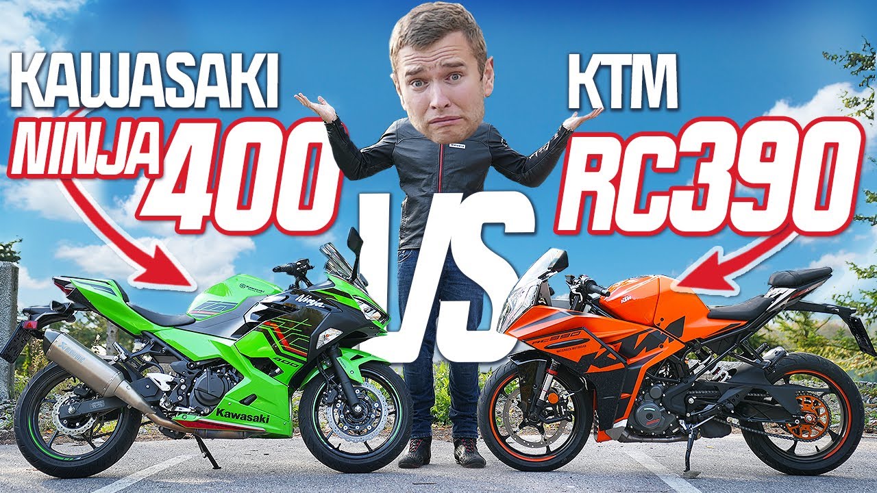 KTM RC390 2023 VS KAWASAKI NINJA 400 2023 MOTORRAD VERGLEICH - YouTube