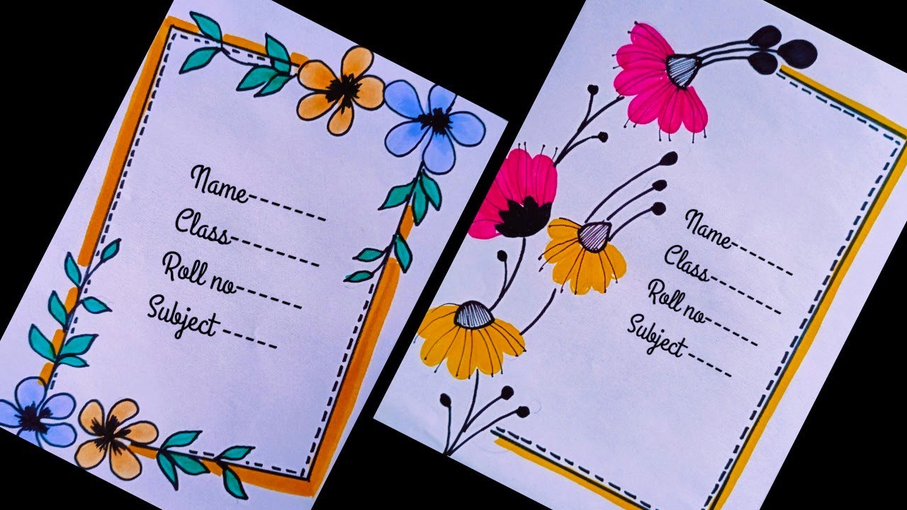 2 BEAUTIFUL BORDER DESIGNS/PROJECT WORK DESIGNS/A4 SHEET/FILE/FRONT ...