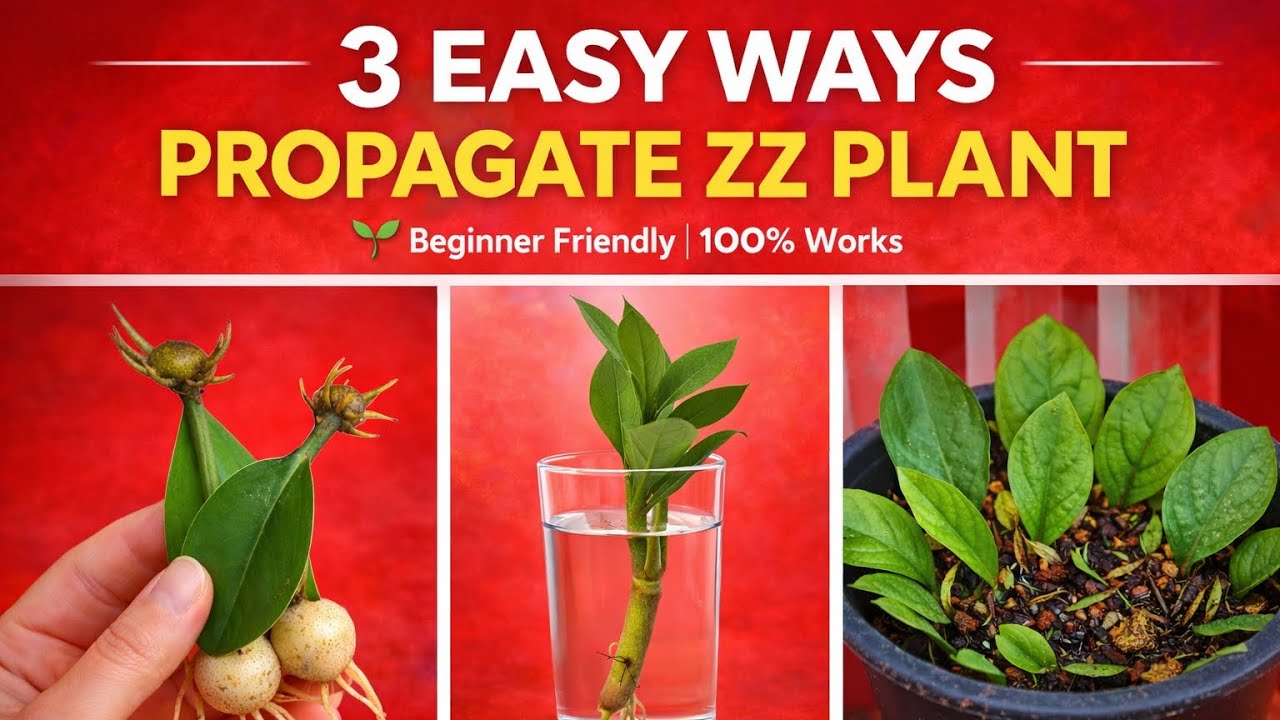 ZZ प्लांट को पत्तियों से ग्रो करने का सही तरीक़ा और समय॥3 easy ways to propagate ZZ plant - YouTube