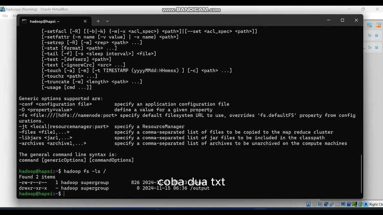 Wordcount Hadoop - Hadoop, HDFS, dan MapReduce - BIGDATA - YouTube