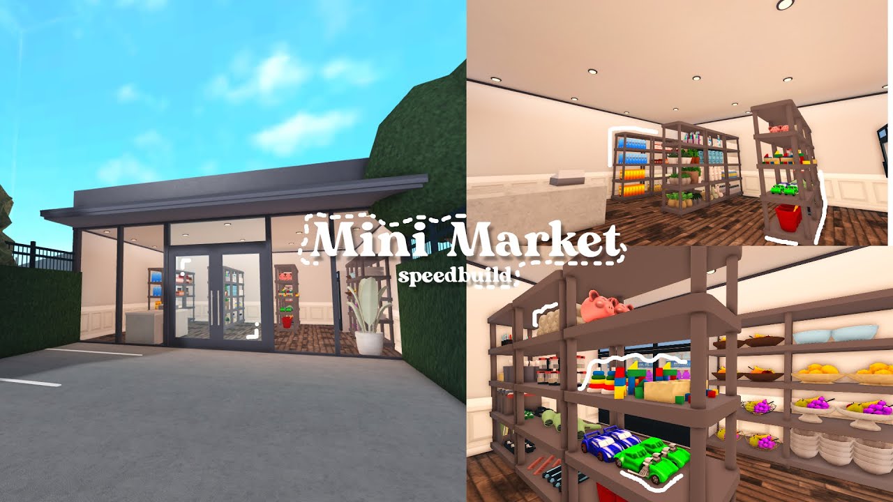 Mini market speedbuild 68k | Bloxburg builds - YouTube