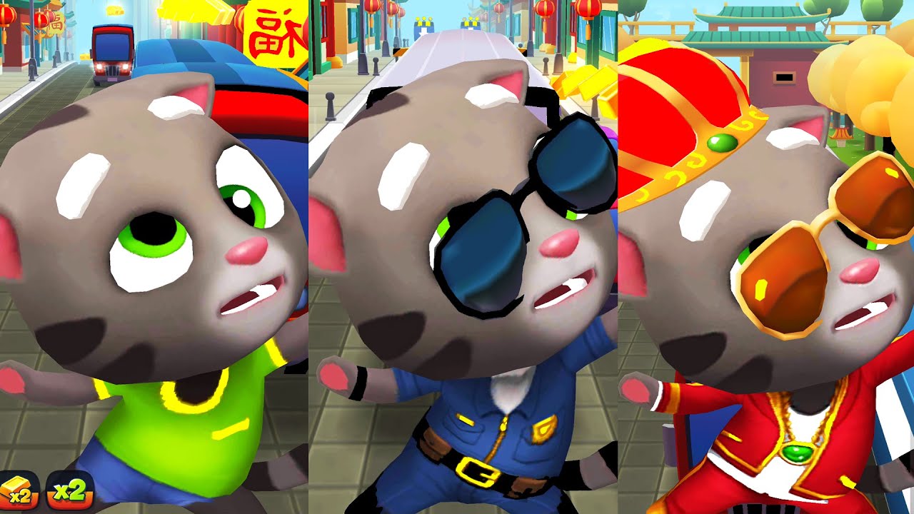 talking tom gold run Talking Tom 🆚 Tom Officer 🆚 Tom King Run in China ...