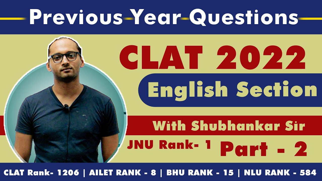 English Section | PYQ for CLAT 2022 | Part - 2 | Clat Preparation | The ...