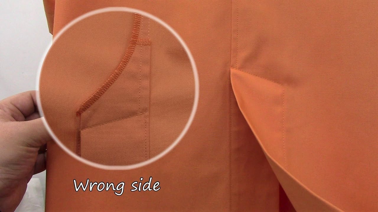 How to sew a back vent on a light overcoat - YouTube