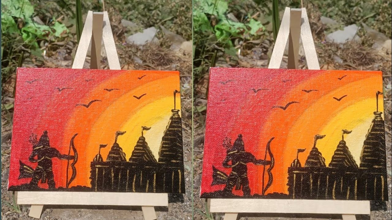 Shree Ram Painting on Canvas | Ayodhya Ram Mandir Painting l Ayodhya ...