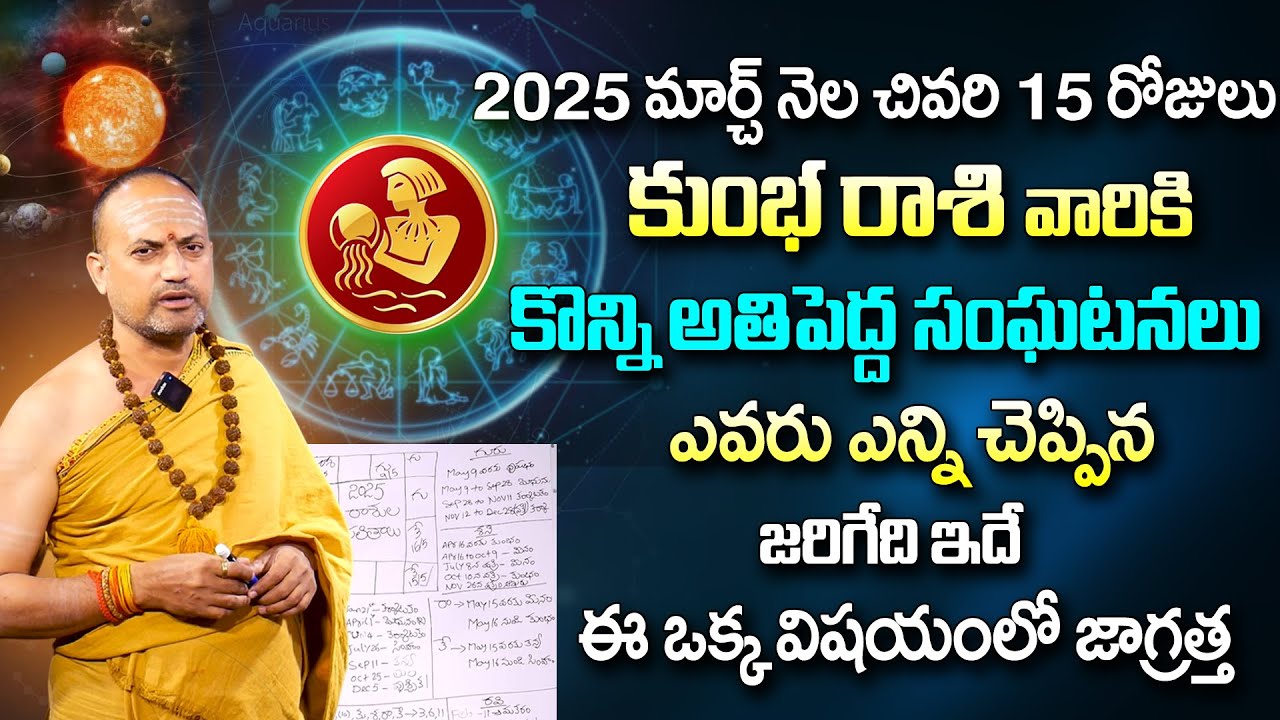 Kumba Rasi 2025 March Rasi Phalithalu | Aquarius Horoscope ...