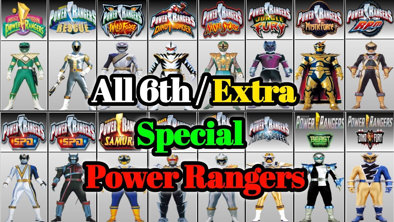 All 6th/Extra Special Power Rangers | Forever Sixth and Auxiliary ...