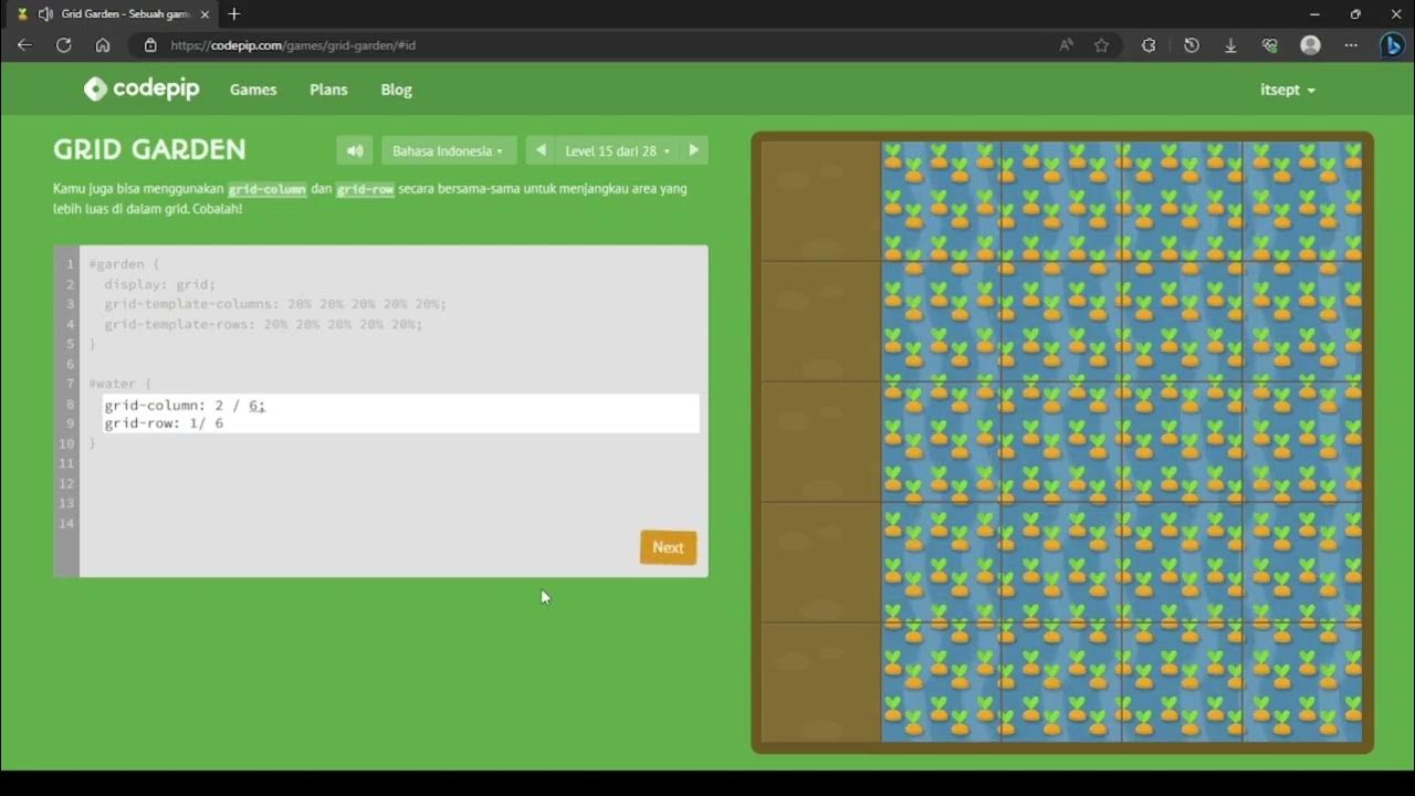 CSS Grid Garden with Answers - Level 1 - 28 - YouTube