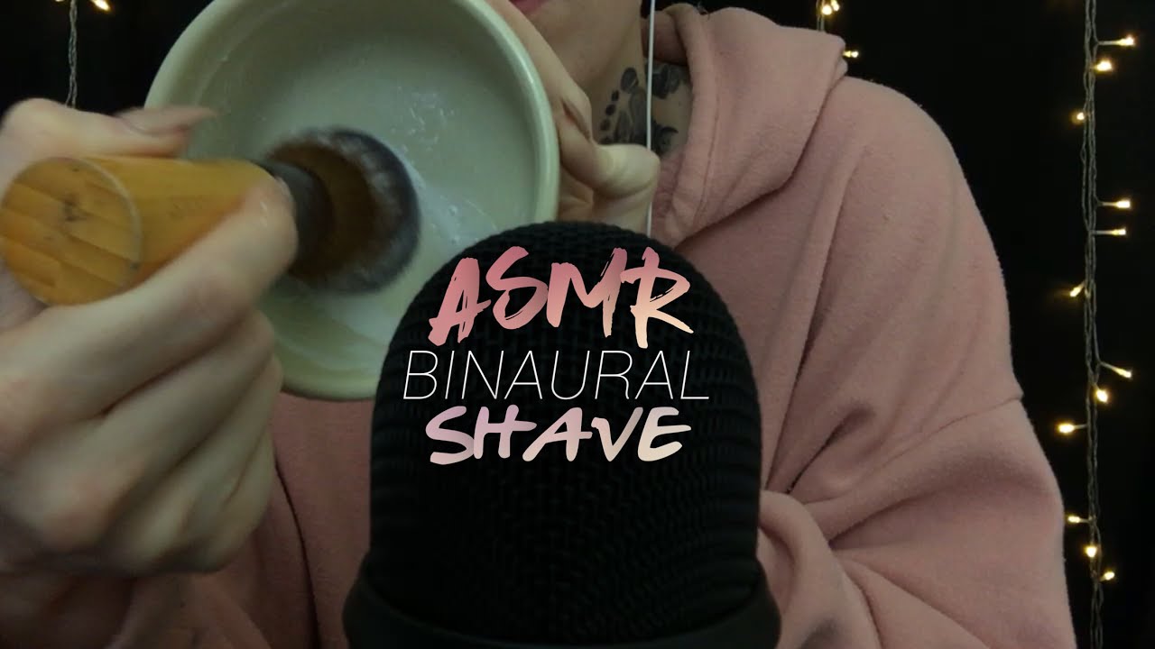 ASMR BINAURAL SHAVE (Powder To Cream) - YouTube