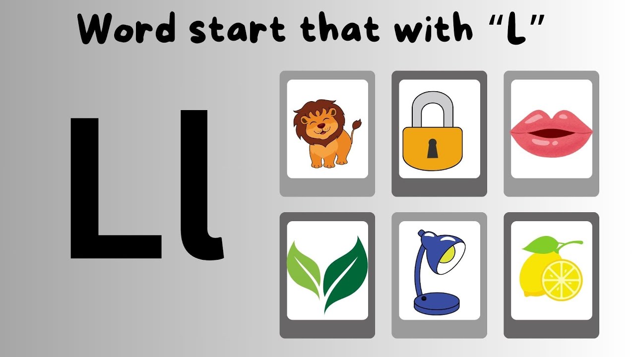 L Words | Writing letter L | L words for kids | Capital letter L ...