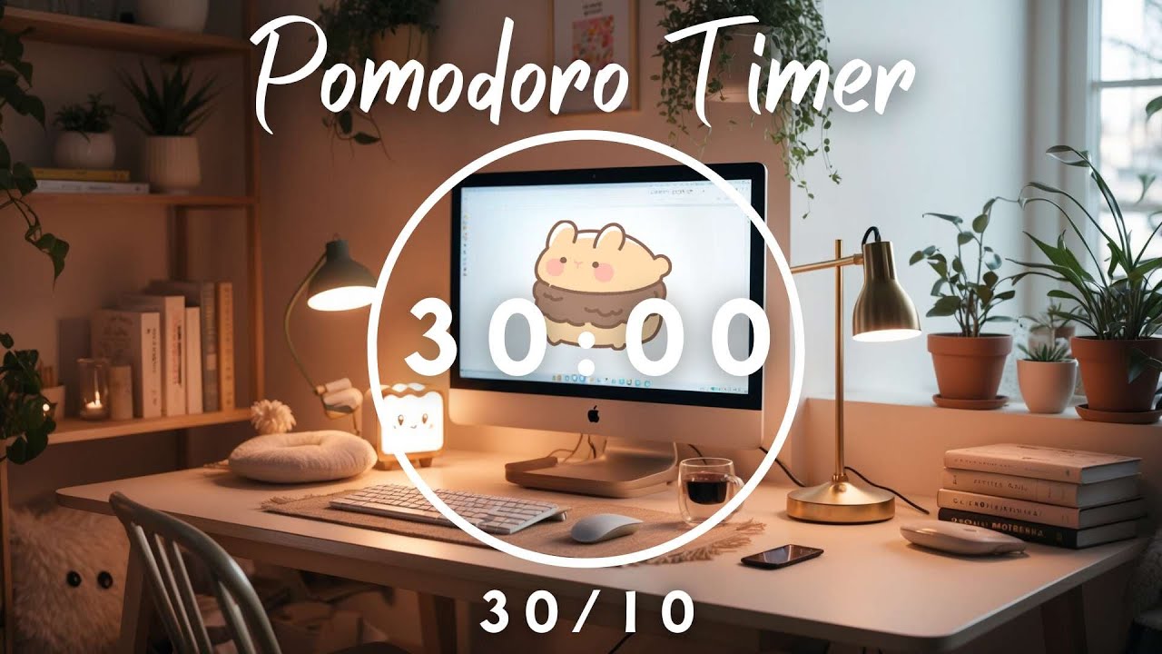 🍃 30/10 Study With Me 📚Focus with Lofi Pomodoro Timer & Aesthetic Vibes ...