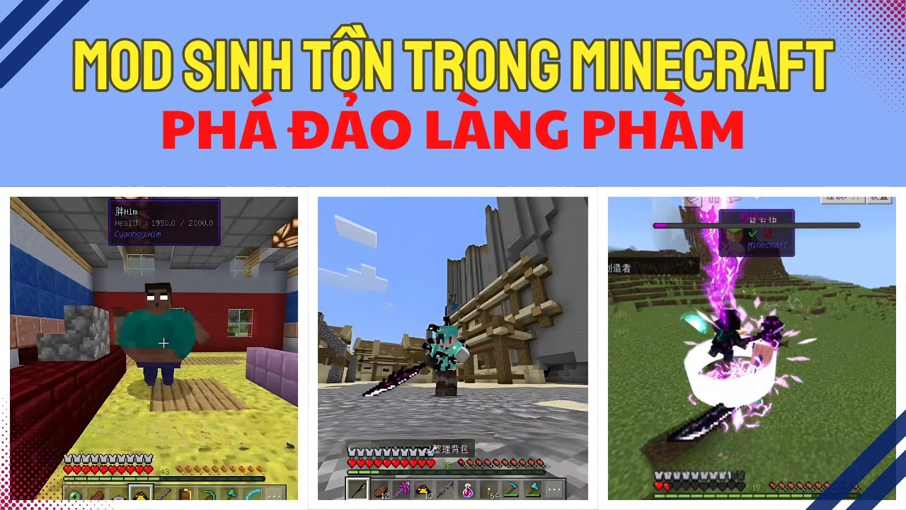 Phá đảo làng phàm | Mod sinh tồn trong minecraft - YouTube
