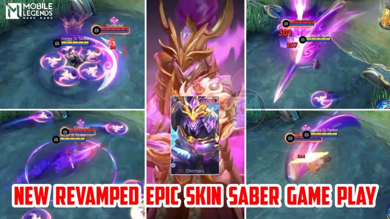 New Revamped Epic Skin Saber Game Play | Release Date | Mobile Legends ...