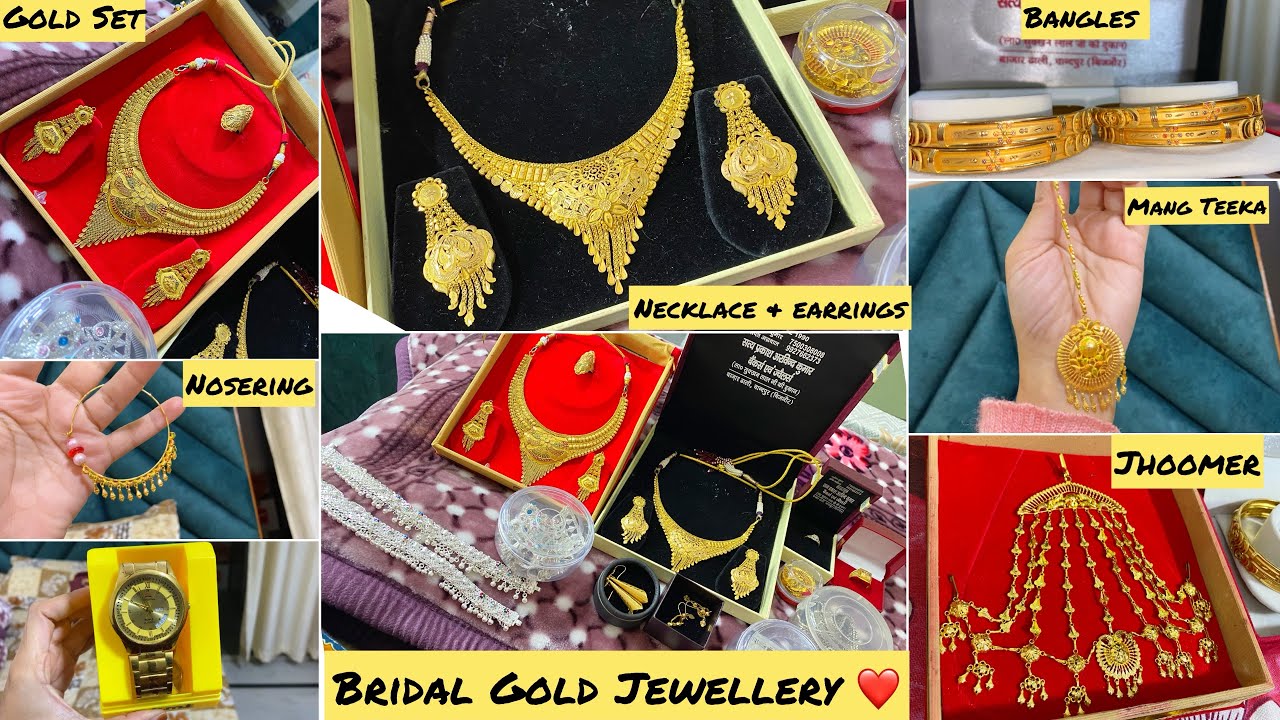 My Wedding Gold Jewellery Collection ️ Part -2 Bridal Gold Jewellery 😍 ...
